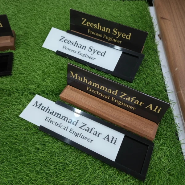 Customized Name Plates for Offices & Events | Saif ul Burhan